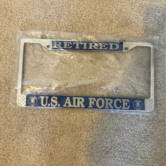 Source Unknown | Other | Usaf Retired License Plate Frame | Poshmark